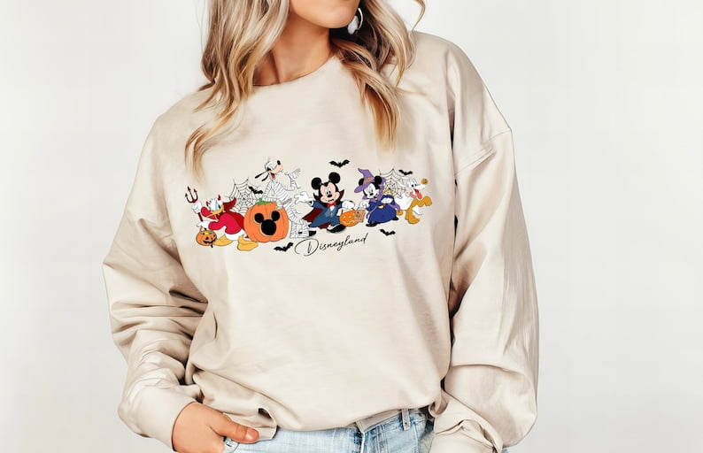 Disney Donald Duck Halloween Sweatshirt, Spooky Vibes Shirt, Scary ...