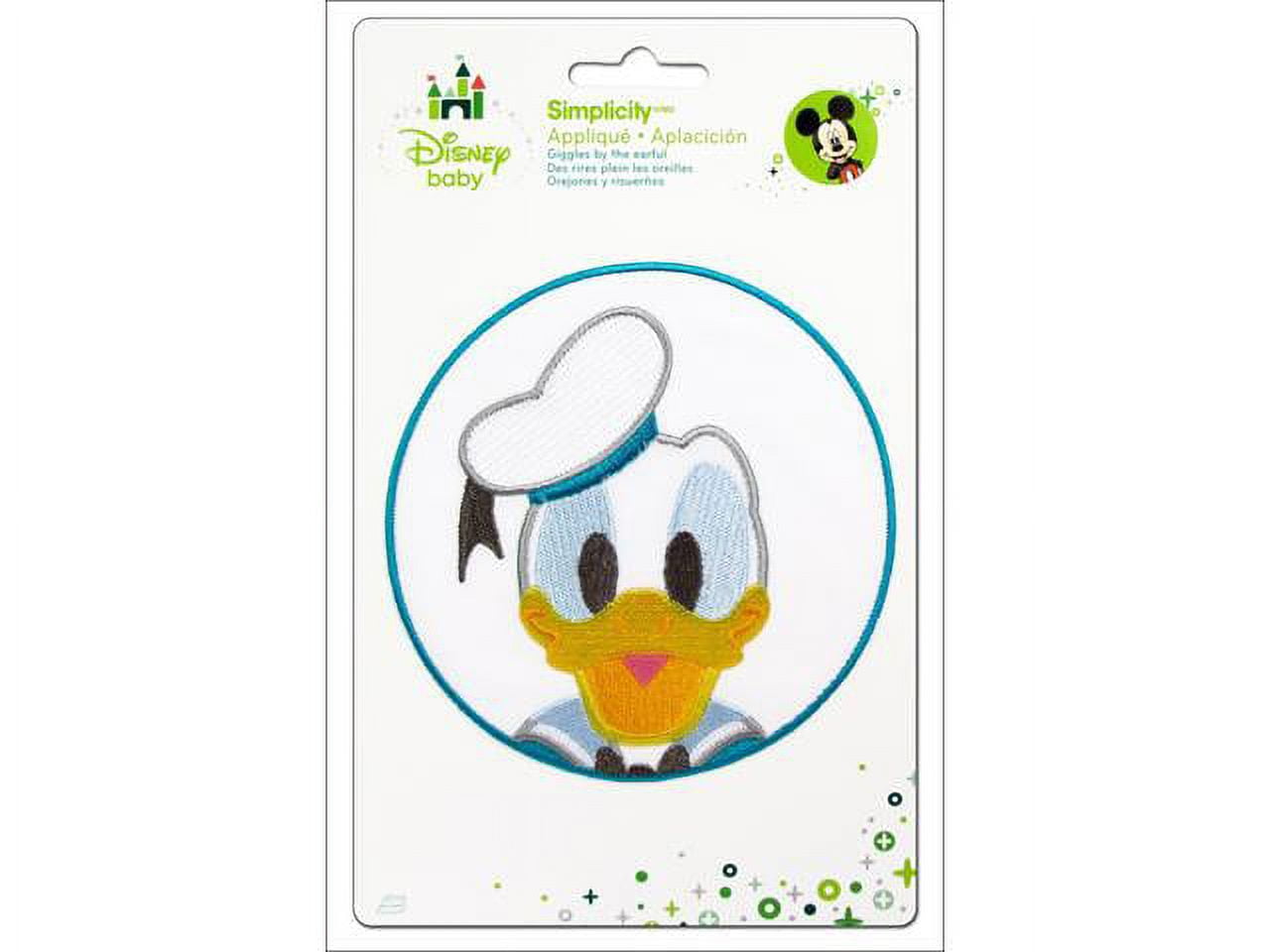 Disney Donald Duck In Blue Circle Embroidered Applique Iron On Patch ...