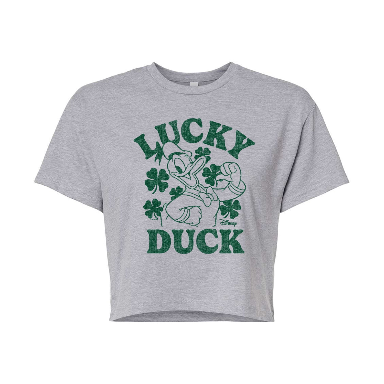 Disney - Donald Duck Lucky Duck - Juniors Cropped Graphic T-Shirt ...