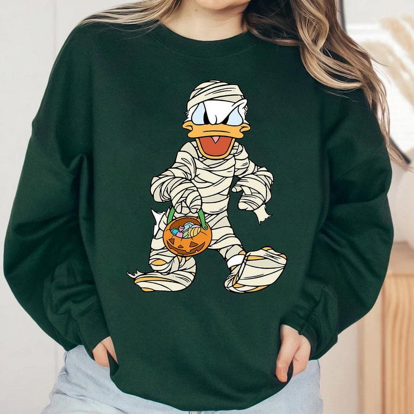 Disney Donald Duck Mummy With Pumpkin Basket Halloween Costume Shirt ...