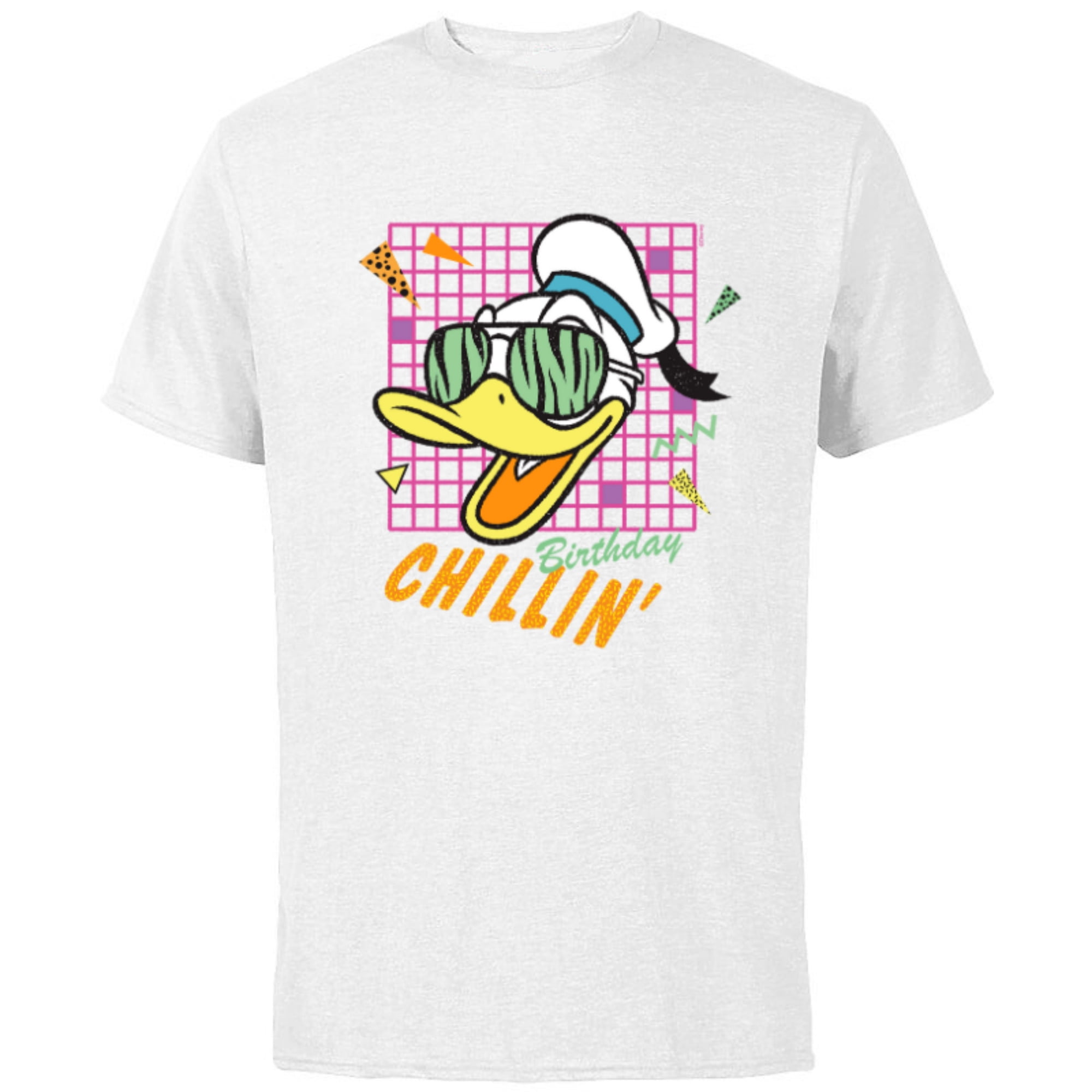Disney Donald Duck Retro 1980s Birthday Chillin’ - Short Sleeve Cotton ...