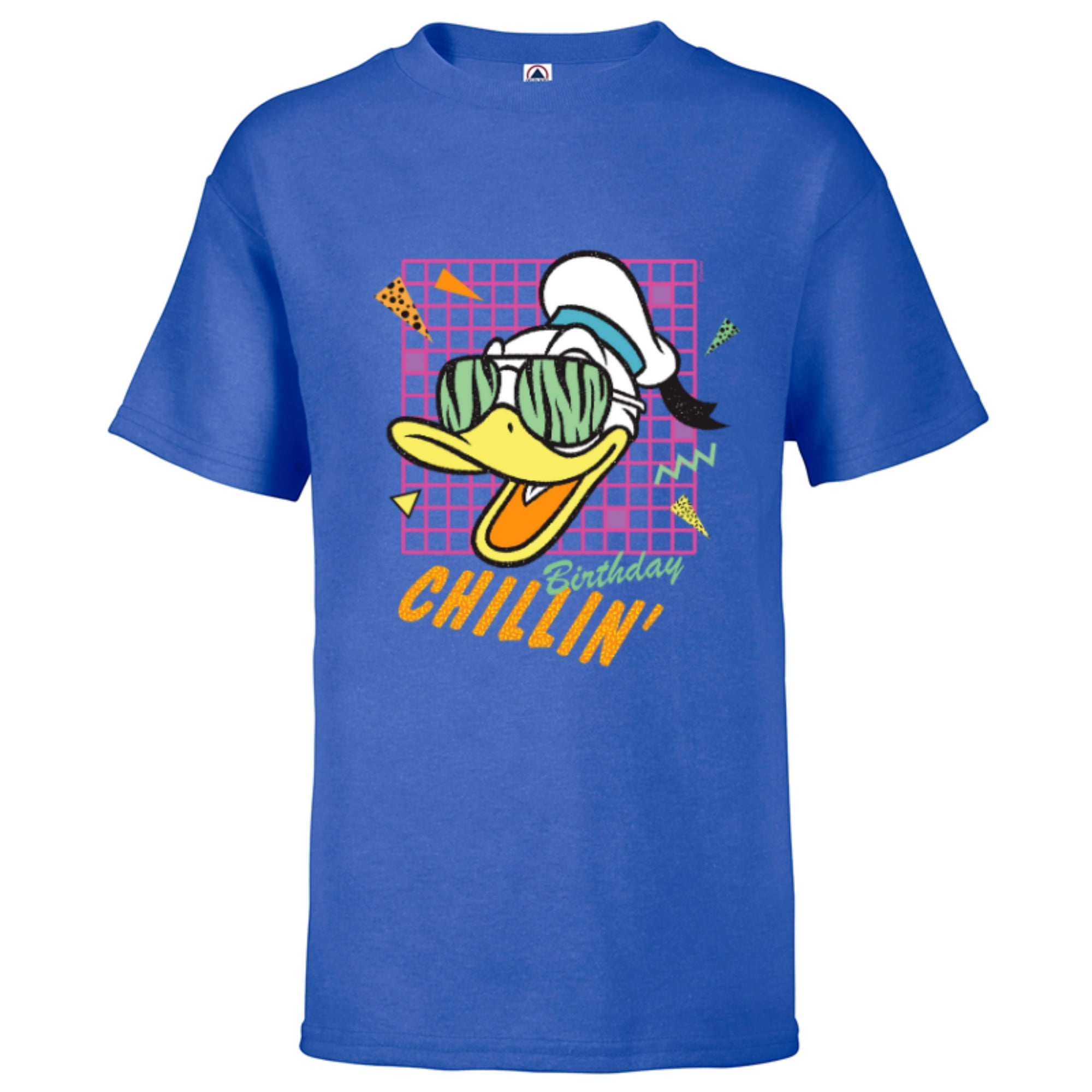 Disney Donald Duck Retro 1980s Birthday Chillin’ - Short Sleeve T-Shirt ...