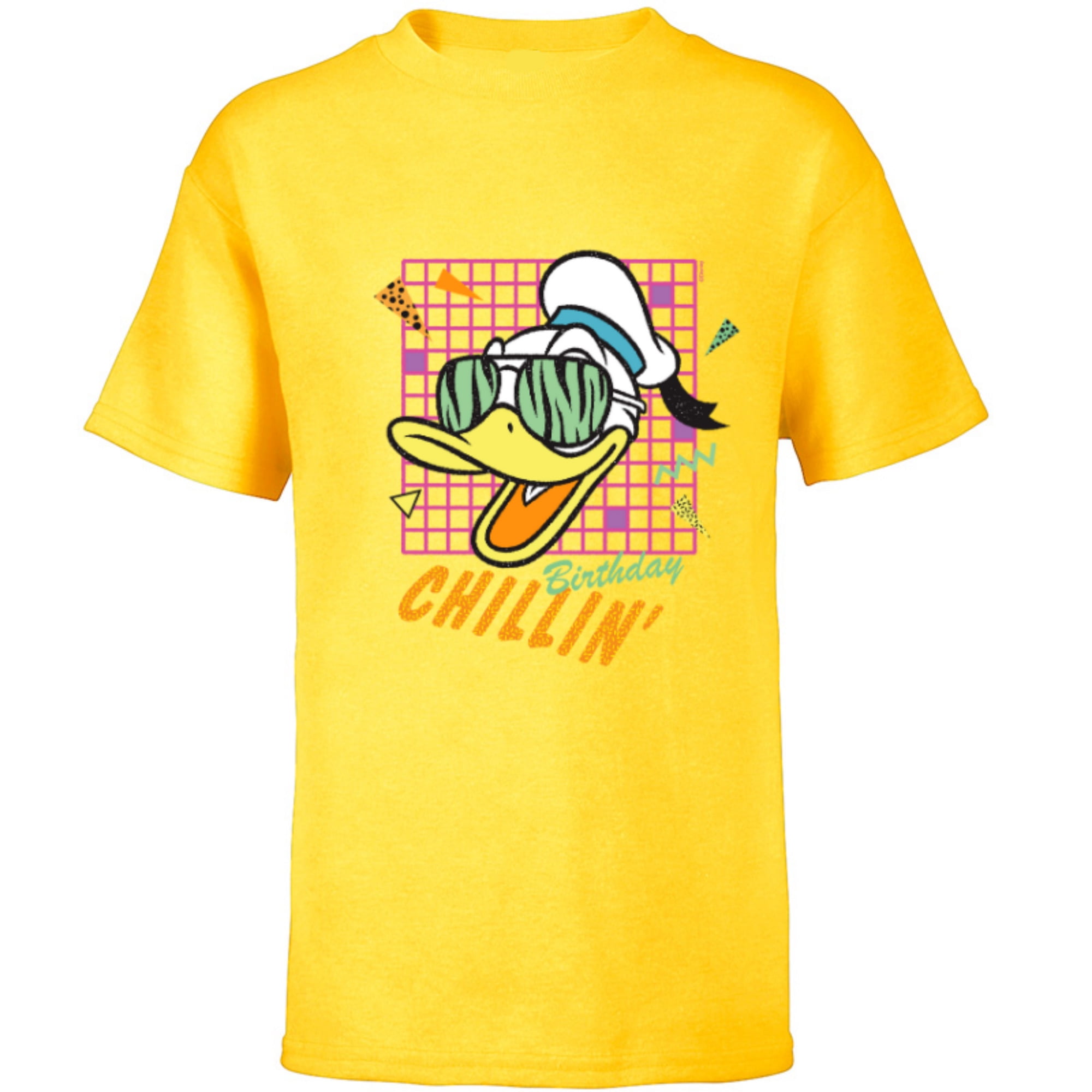 Disney Donald Duck Retro 1980s Birthday Chillin’ - Short Sleeve T-Shirt ...