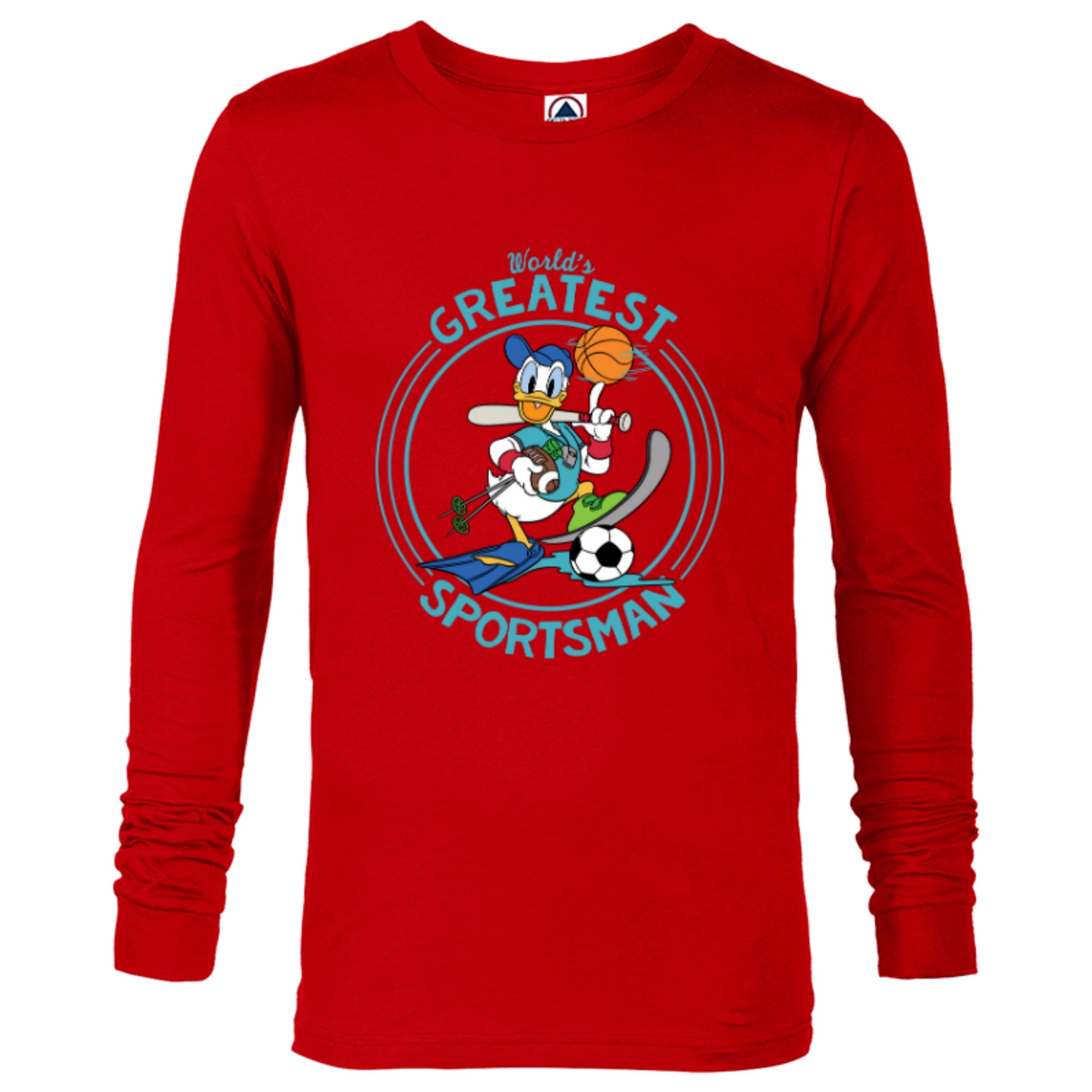 Disney Donald Duck Sportsman Father's Day - Long Sleeve T-Shirt for Men ...