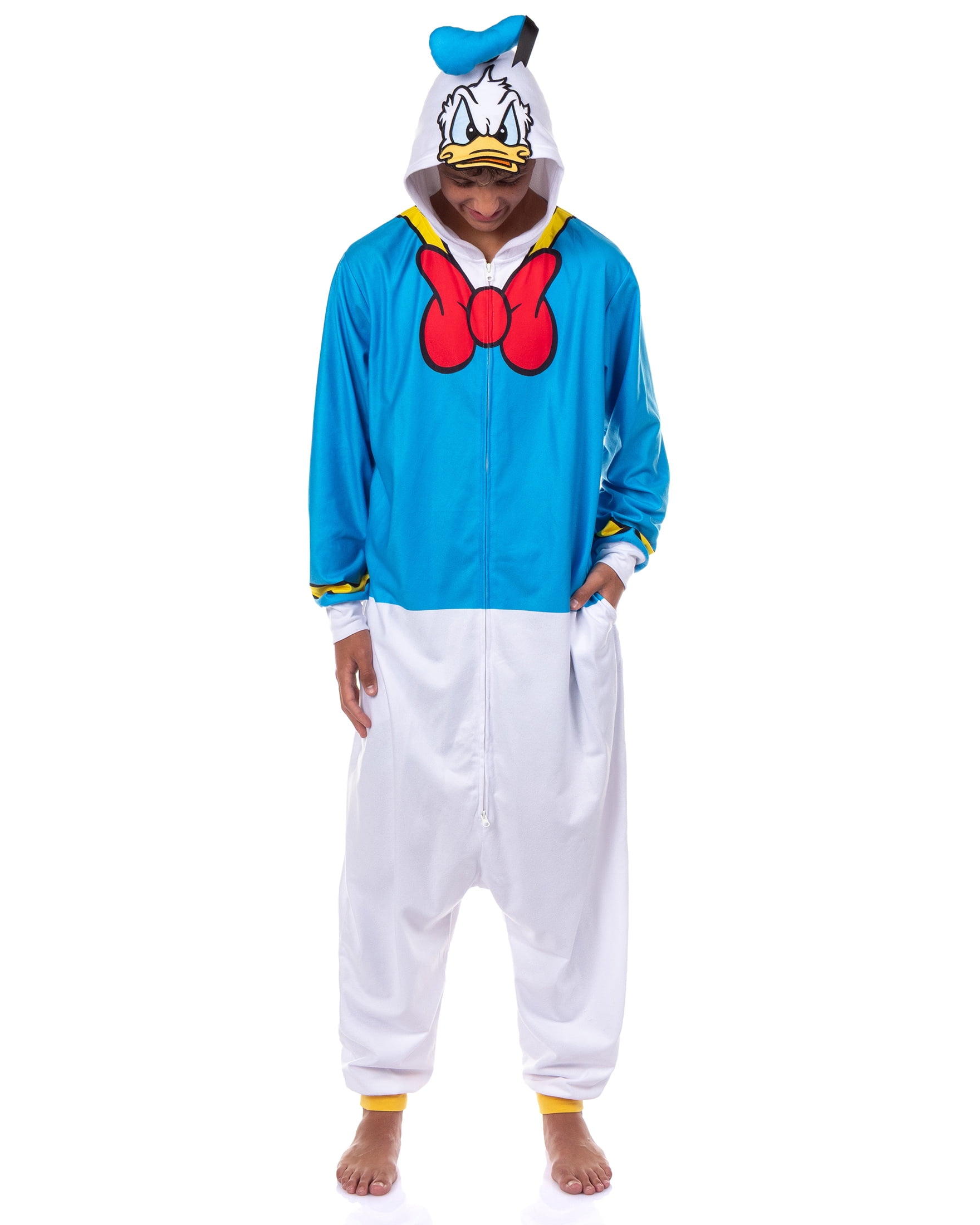 Disney Donald Duck Union Suit Adult Kigurumi Hooded One Piece Pajama ...