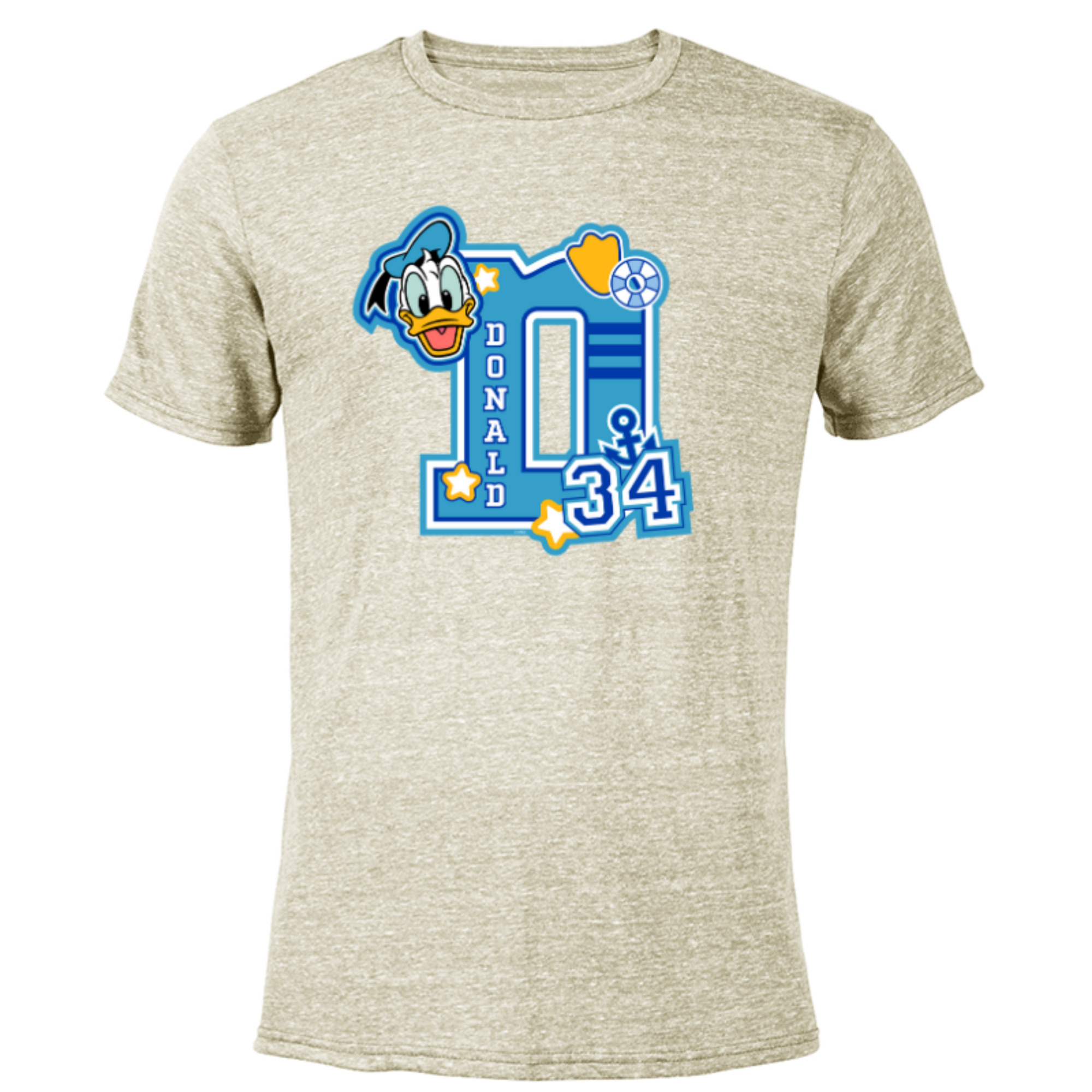 Disney Donald Duck Varsity 34 - Short Sleeve Blended T-Shirt for Adults ...