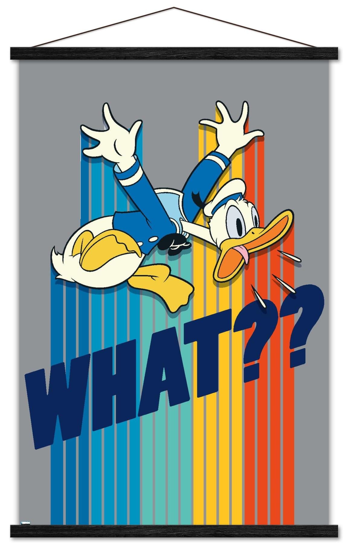 Disney Donald Duck - What Wall Poster with Wooden Magnetic Frame, 22. ...