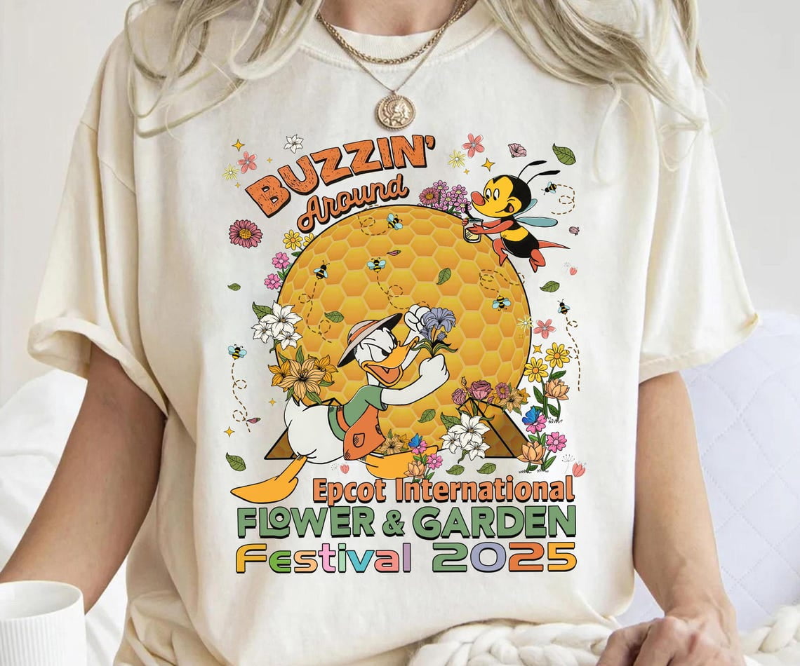 Disney Donald and Spike The Bee Buzzin Around Shirt, Epcot International Flower and Garden ...