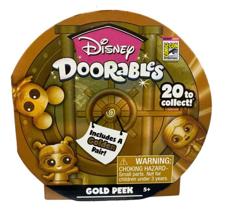Just Play Disney Doorables Gold Peek Mystery 2-Pack, 2 Golden Figures ...