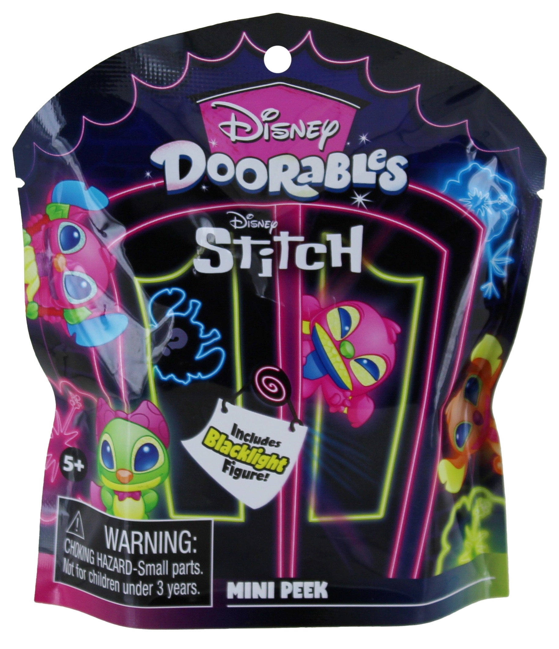 "Just Play Disney Doorables Stitch Mini Peek, Mystery Blacklight Figure ...