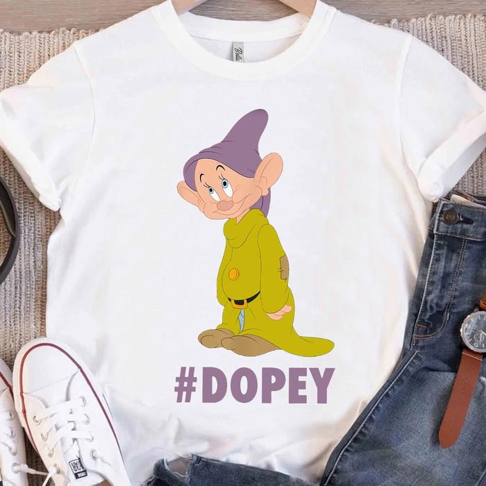 Disney Dopey Dwarf Cute Face Snow White and Seven Dwarfs Vintage Shirt ...