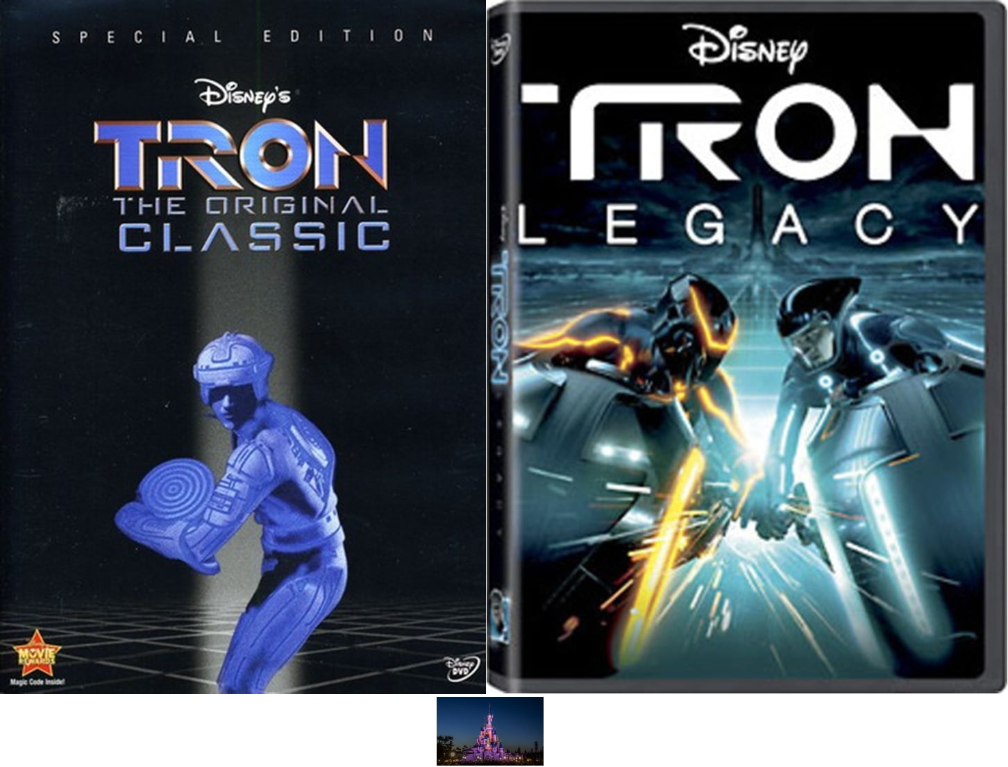 Disney Double Feature TRON The Original Classic & TRON 2 LEGACY 2 DVD ...