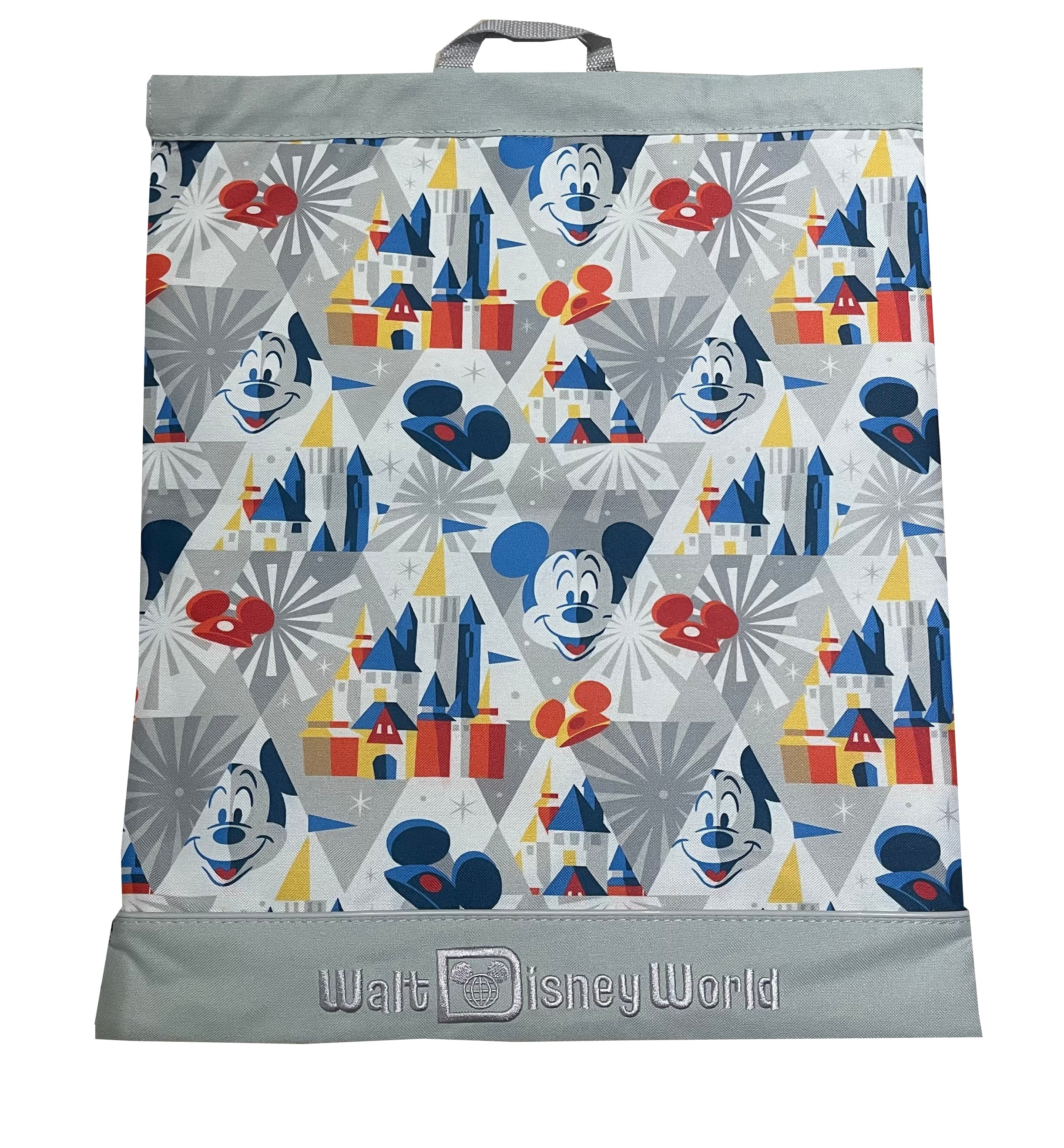Disney Drawstring Bag - Mickey Mouse and Castle Gray - Walmart.com