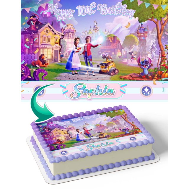 Disney Dreamlight Valley Edible Image Cake Topper Personalized Birthday ...