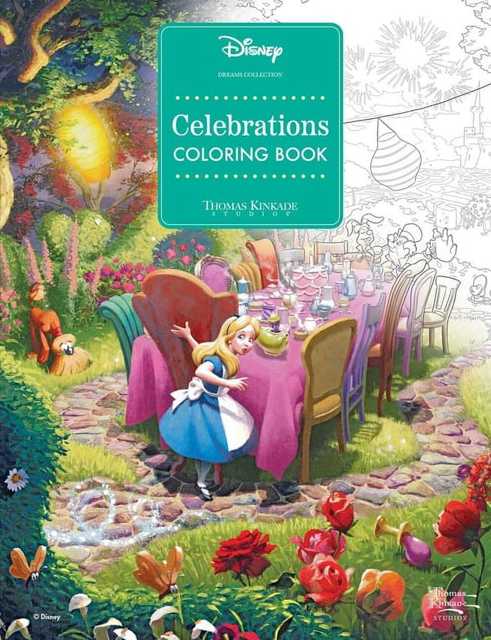 Disney Dreams Collection Thomas Kinkade Studios Celebrations Coloring ...