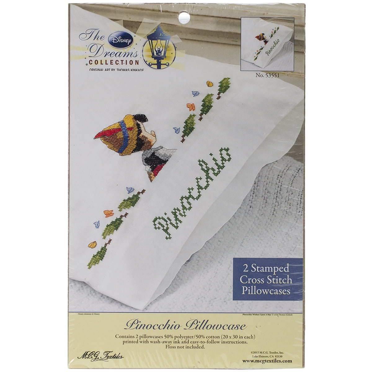 Disney Dreams Stamped Pillowcases 30X20 2/Pk-Pinocchio Wishes Upon A ...