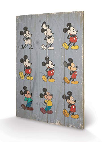 Pyramid International Mickey Mouse (Evolution) -Wood Print 40 x 59cm ...