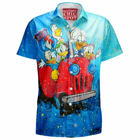 Disney Duck Hawaiian Shirt 3D - Donald Duck Graphic Hawaiian Top ...