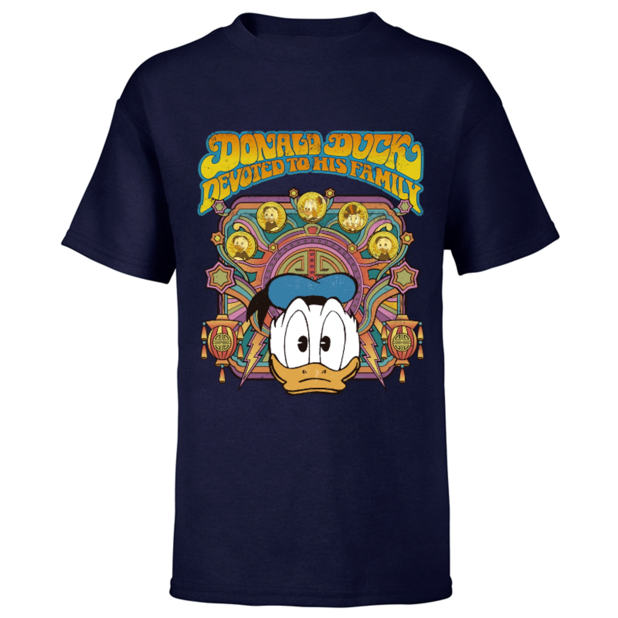 Disney DuckTales Donald Duck Devoted to His Family Retro - Short Sleeve ...