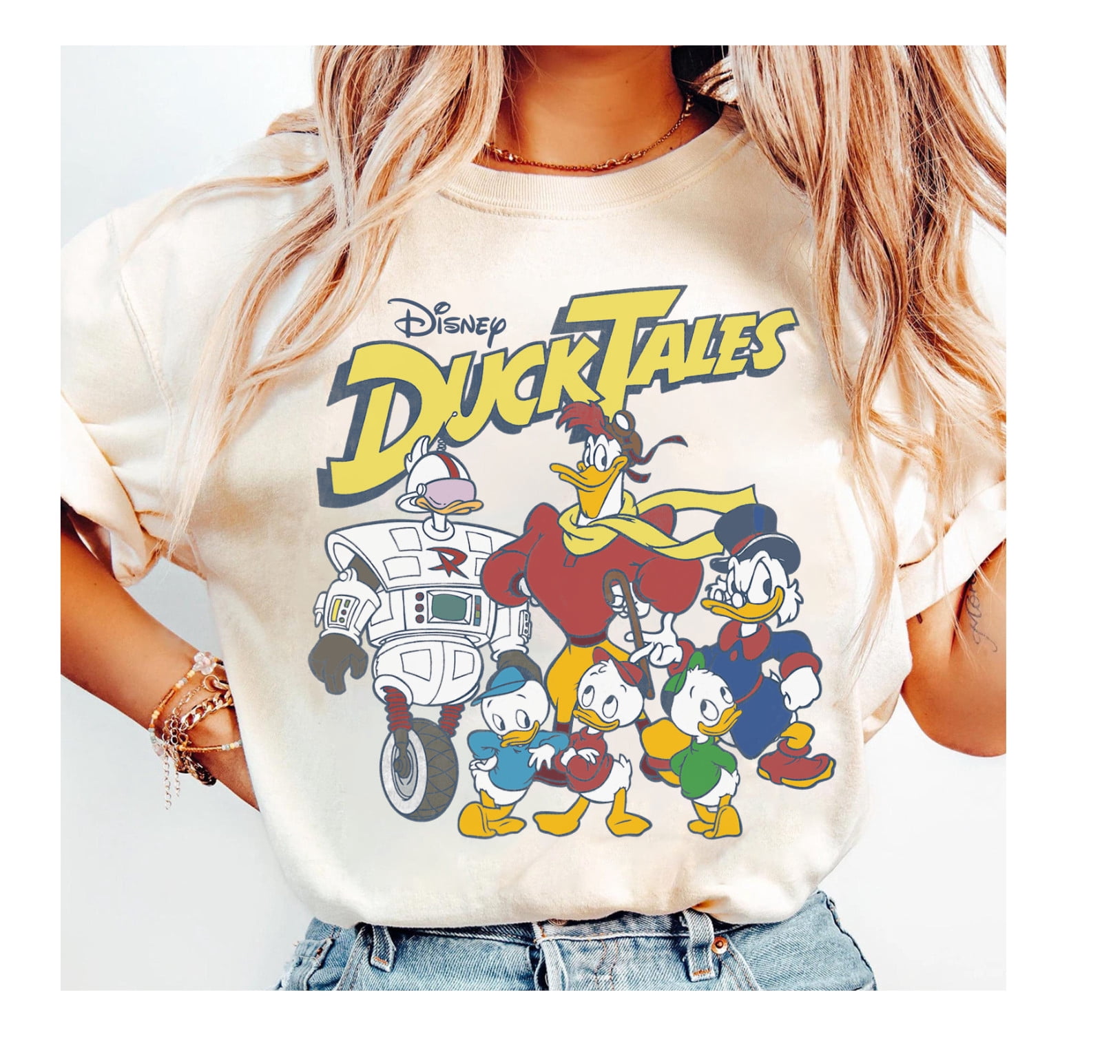 Disney Ducktales Friends Group Graphic Scrooge McDuck Launchpad Retro T ...