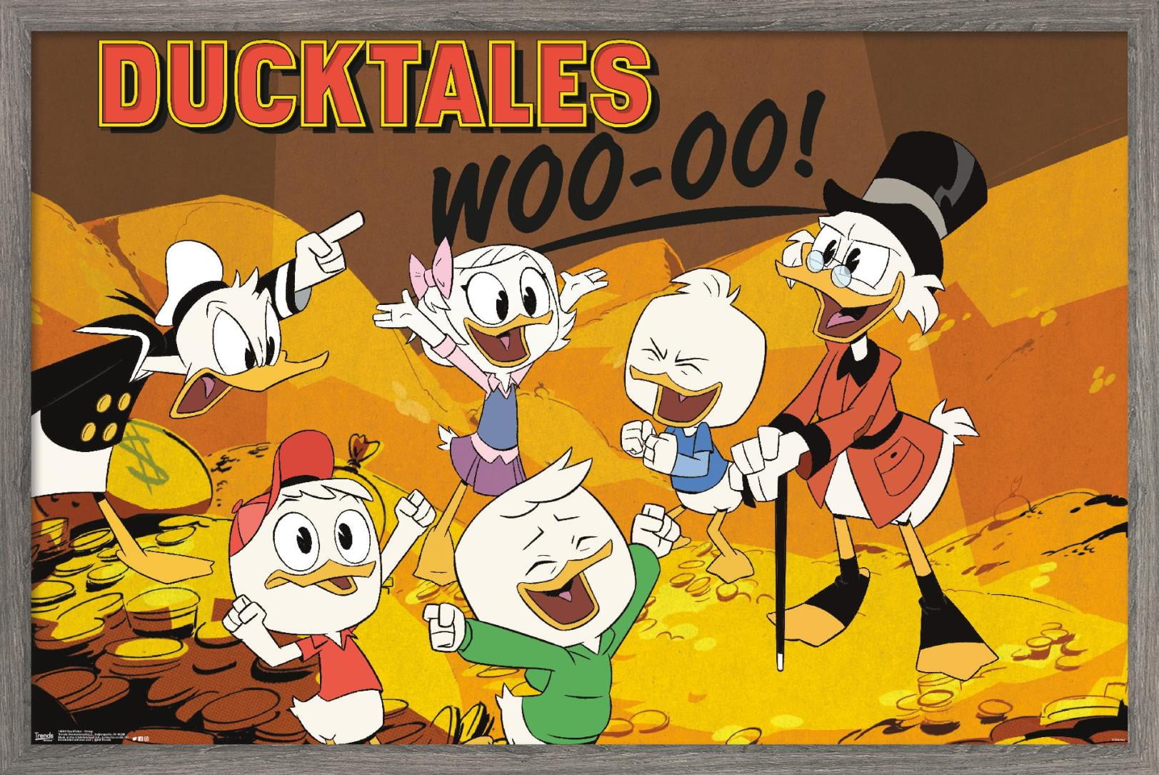 Disney Ducktales - Group Wall Poster, 22.375" x 34", Framed - Walmart.com