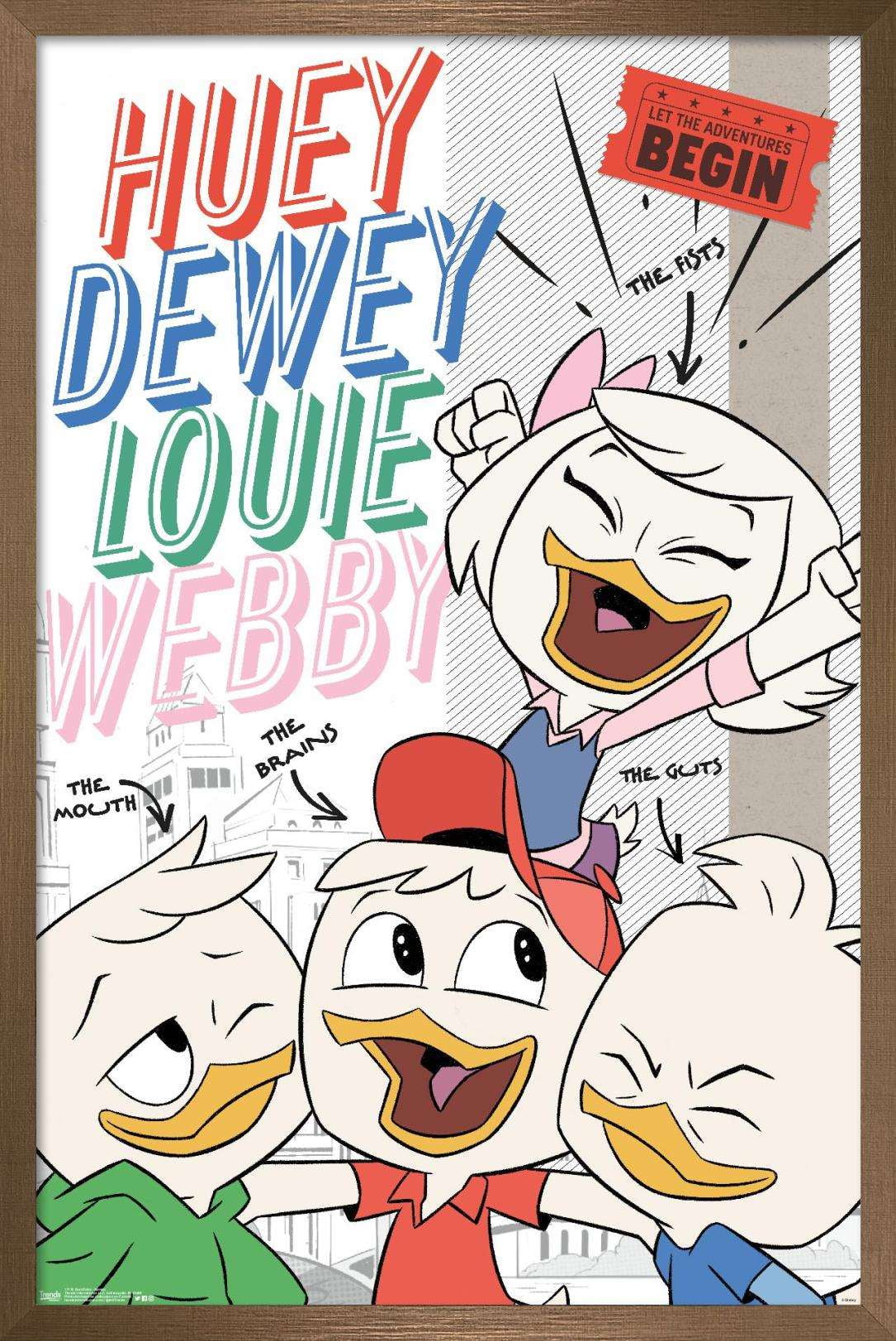 Disney Ducktales - Names Wall Poster, 14.725" x 22.375", Framed ...