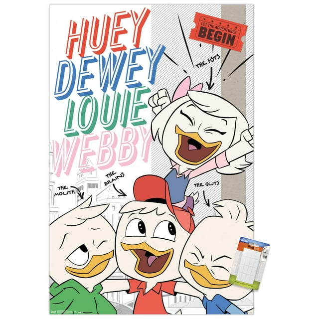 Disney Ducktales - Names Wall Poster, 14.725" x 22.375" - Walmart.com