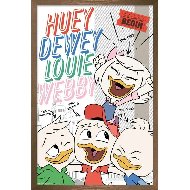 Disney Ducktales - Names Wall Poster, 22.375" x 34", Framed - Walmart.com