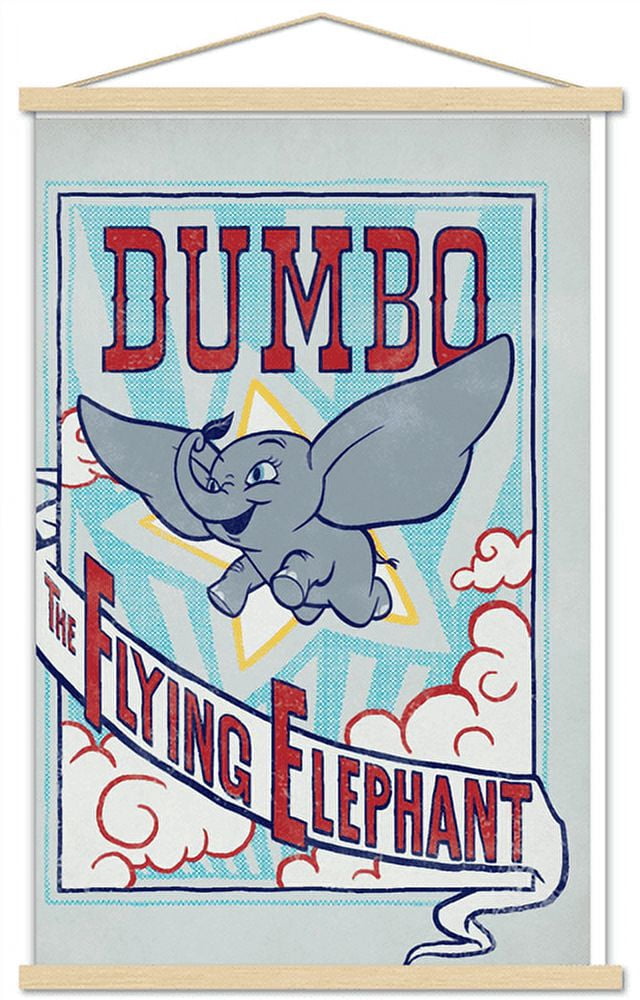 Disney Dumbo - Circus Poster Wall Poster with Wooden Magnetic Frame, 22 ...