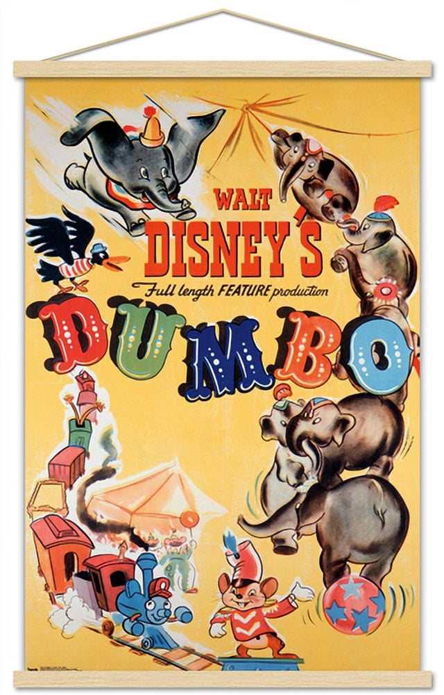 Disney Dumbo - Classic One Sheet Wall Poster with Wooden Magnetic Frame ...