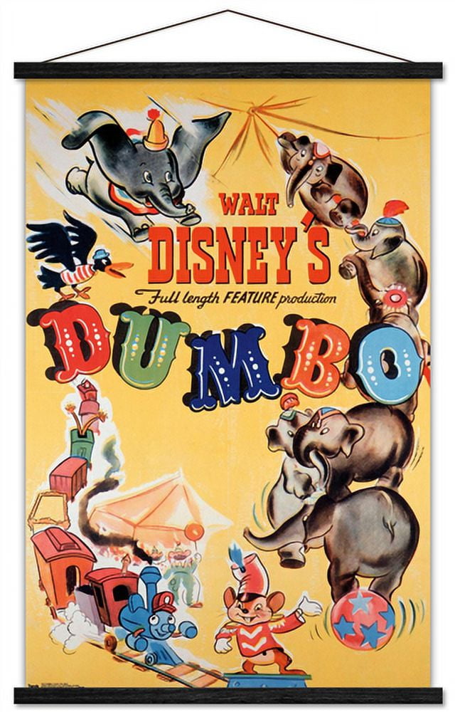 Disney Dumbo - Classic One Sheet Wall Poster with Wooden Magnetic Frame ...
