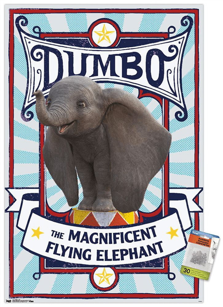 Disney Dumbo - Cute Wall Poster with Push Pins, 22.375" x 34" - Walmart.com