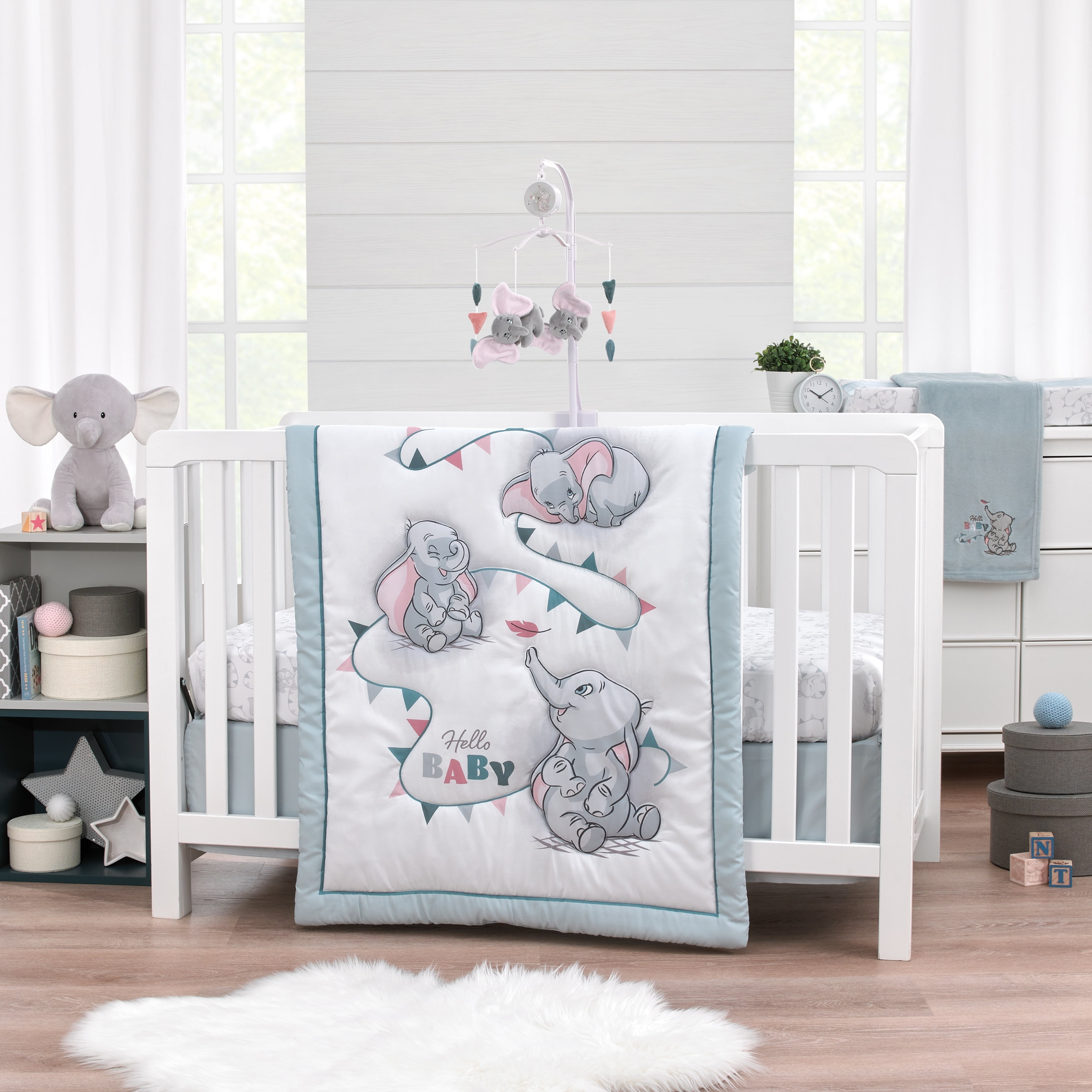 Disney Dumbo Hello Baby Circus Banner 3 Piece Crib Bedding Set ...