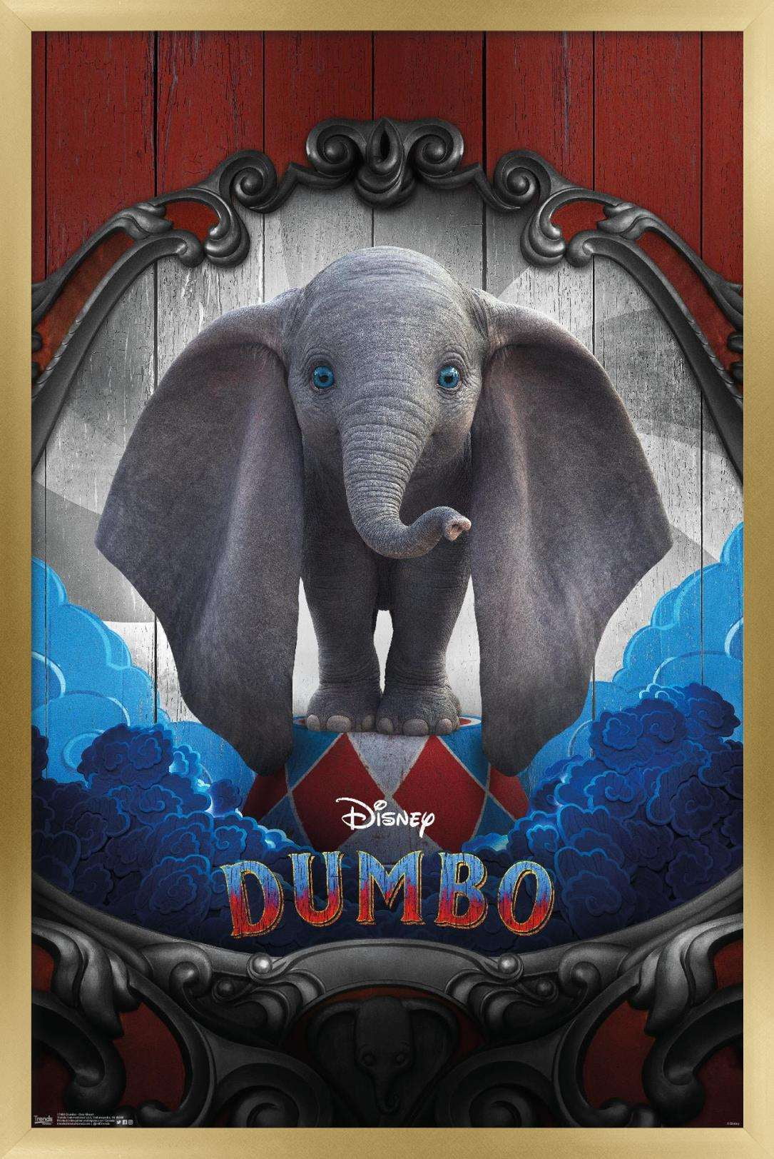 Disney Dumbo - One Sheet Wall Poster, 22.375" x 34", Framed - Walmart.com