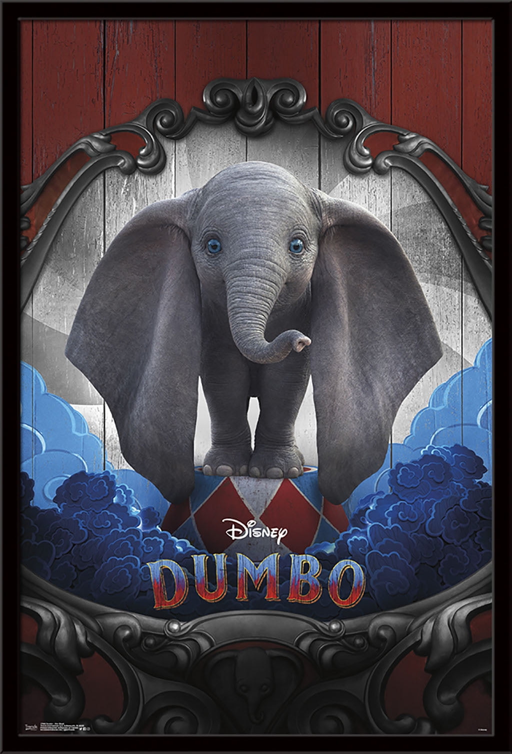 Disney Dumbo - One Sheet Wall Poster, 22.375" x 34", Framed - Walmart.com