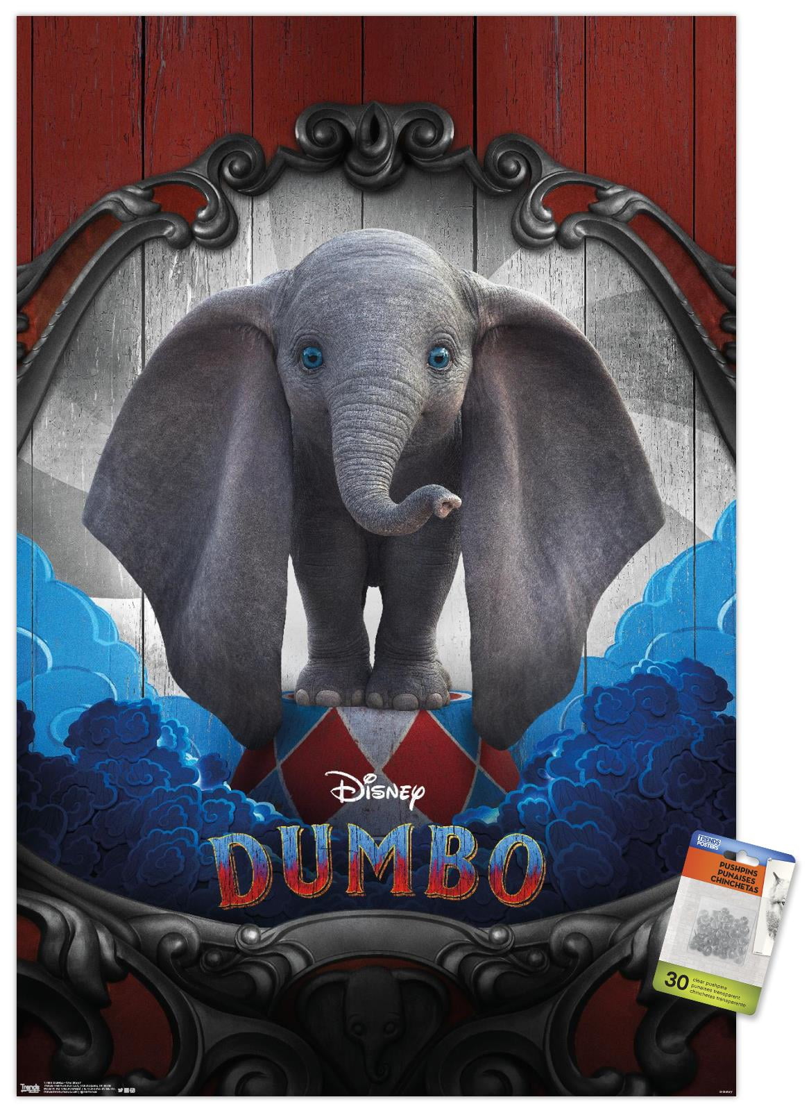 Disney Dumbo - One Sheet Wall Poster with Push Pins, 22.375" x 34 ...