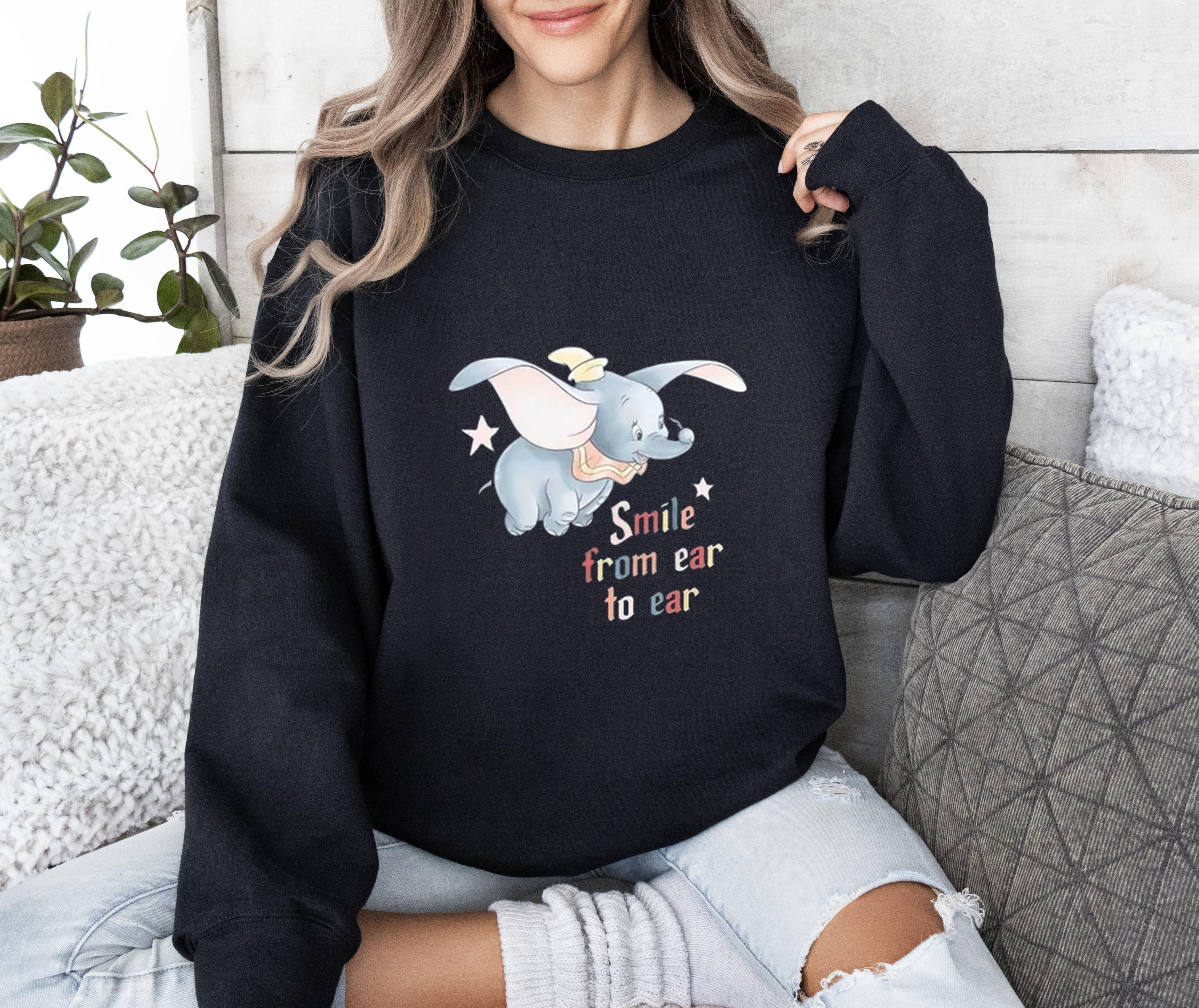 Disney Dumbo Smile From Ear To Ear Sweatshirt Retro The Flying Elephant ...