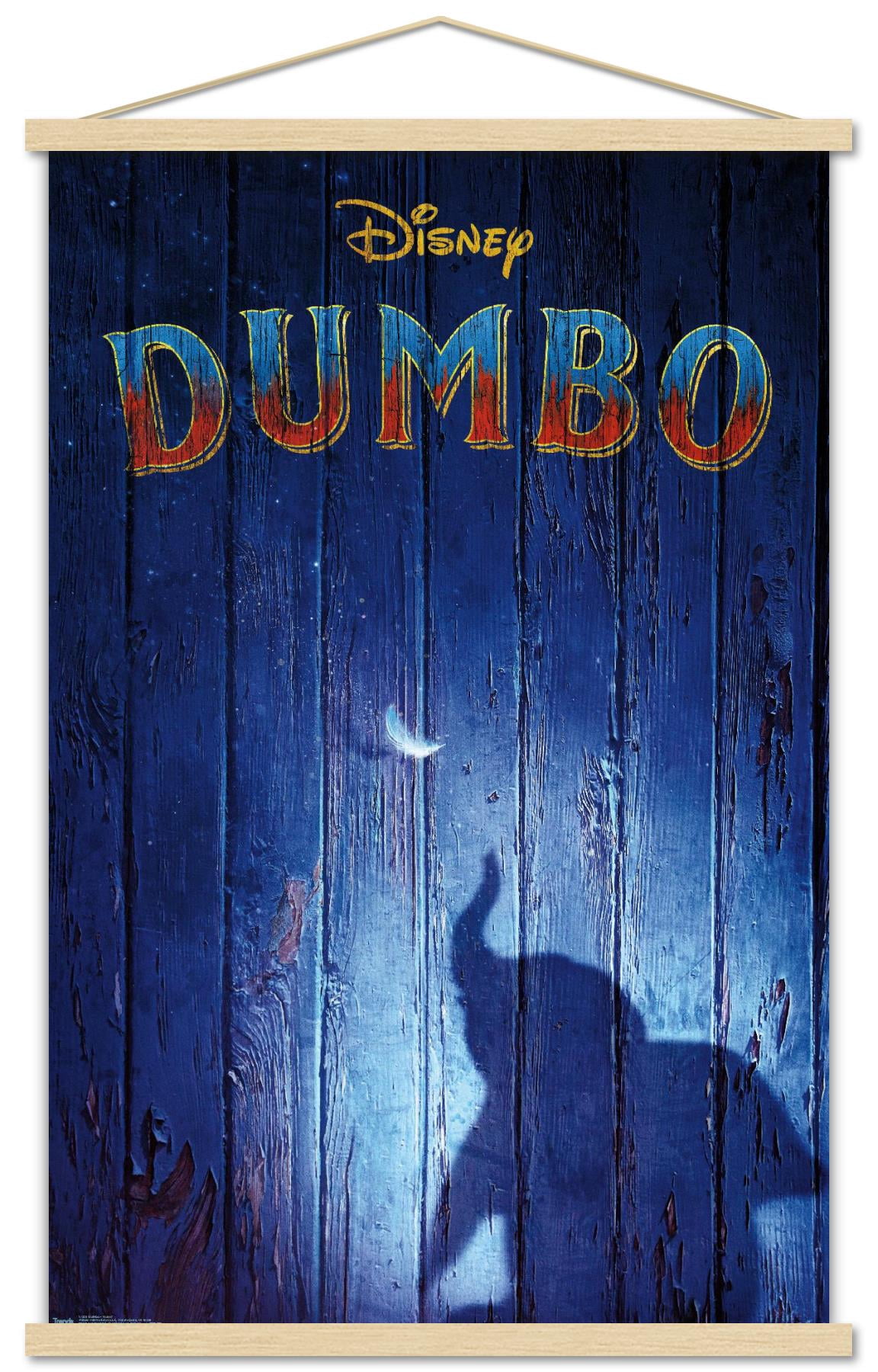 Disney Dumbo - Teaser Wall Poster with Wooden Magnetic Frame, 22.375" x ...