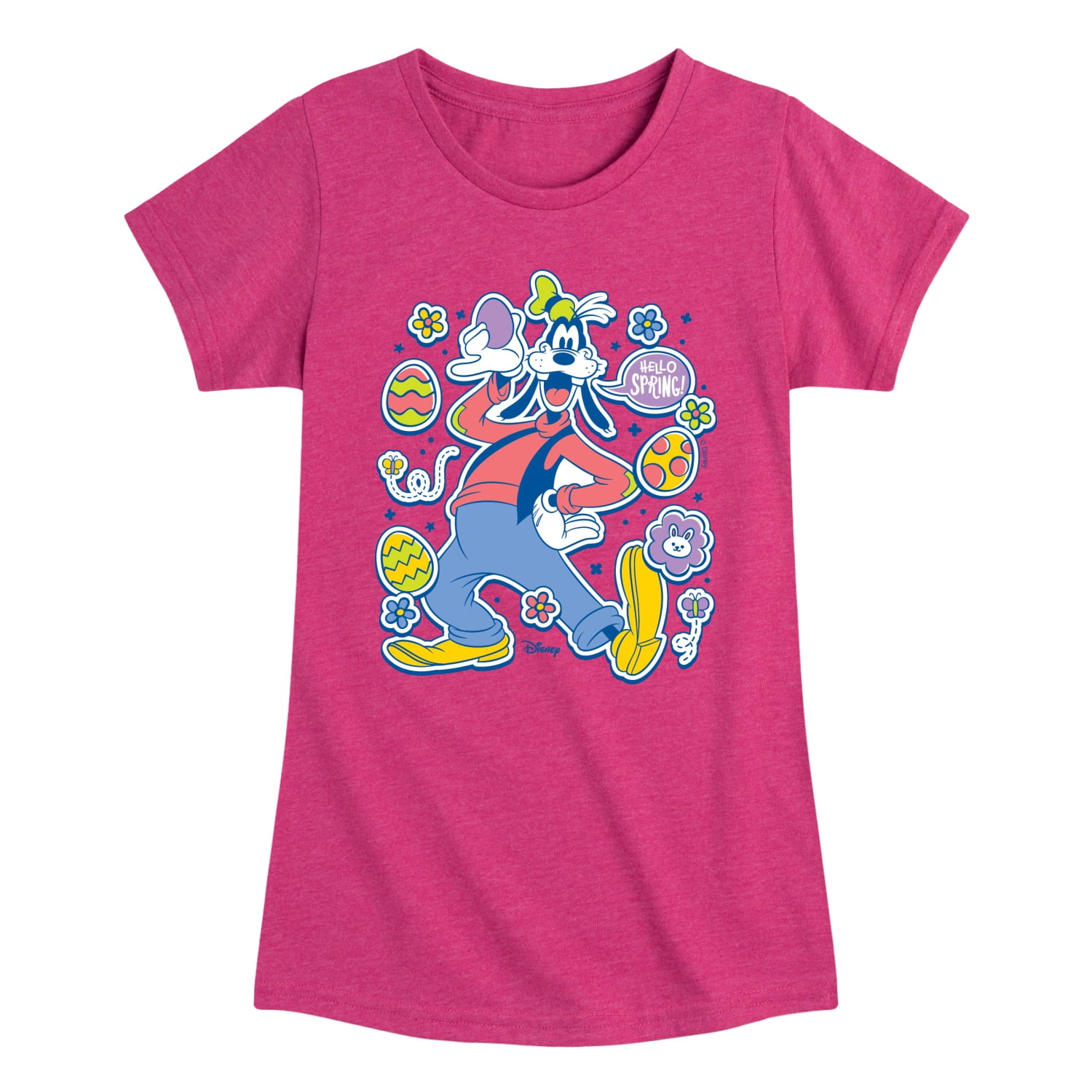 Disney - Easter Stickers - Youth Girls Fitted Short Sleeve T-Shirt ...