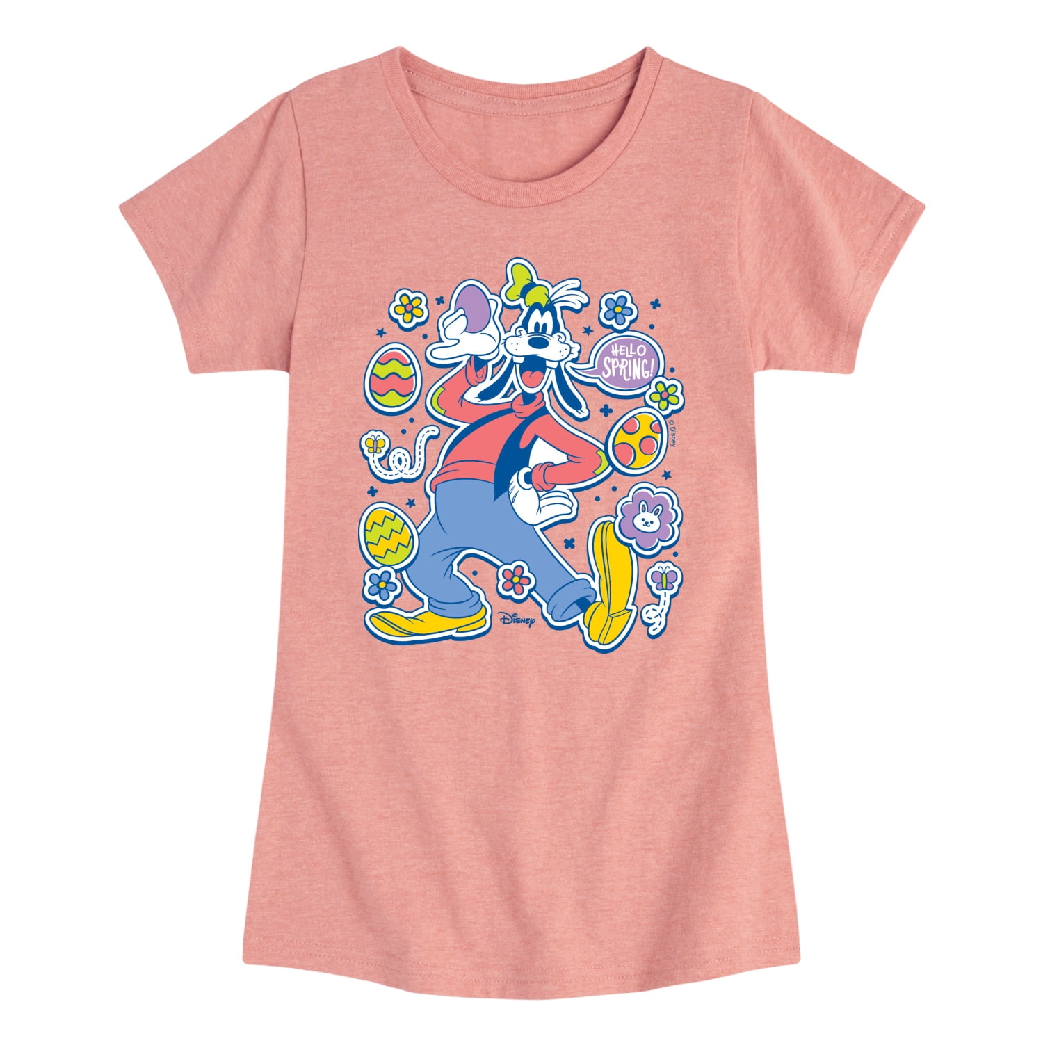 Disney - Easter Stickers - Youth Girls Fitted Short Sleeve T-Shirt ...