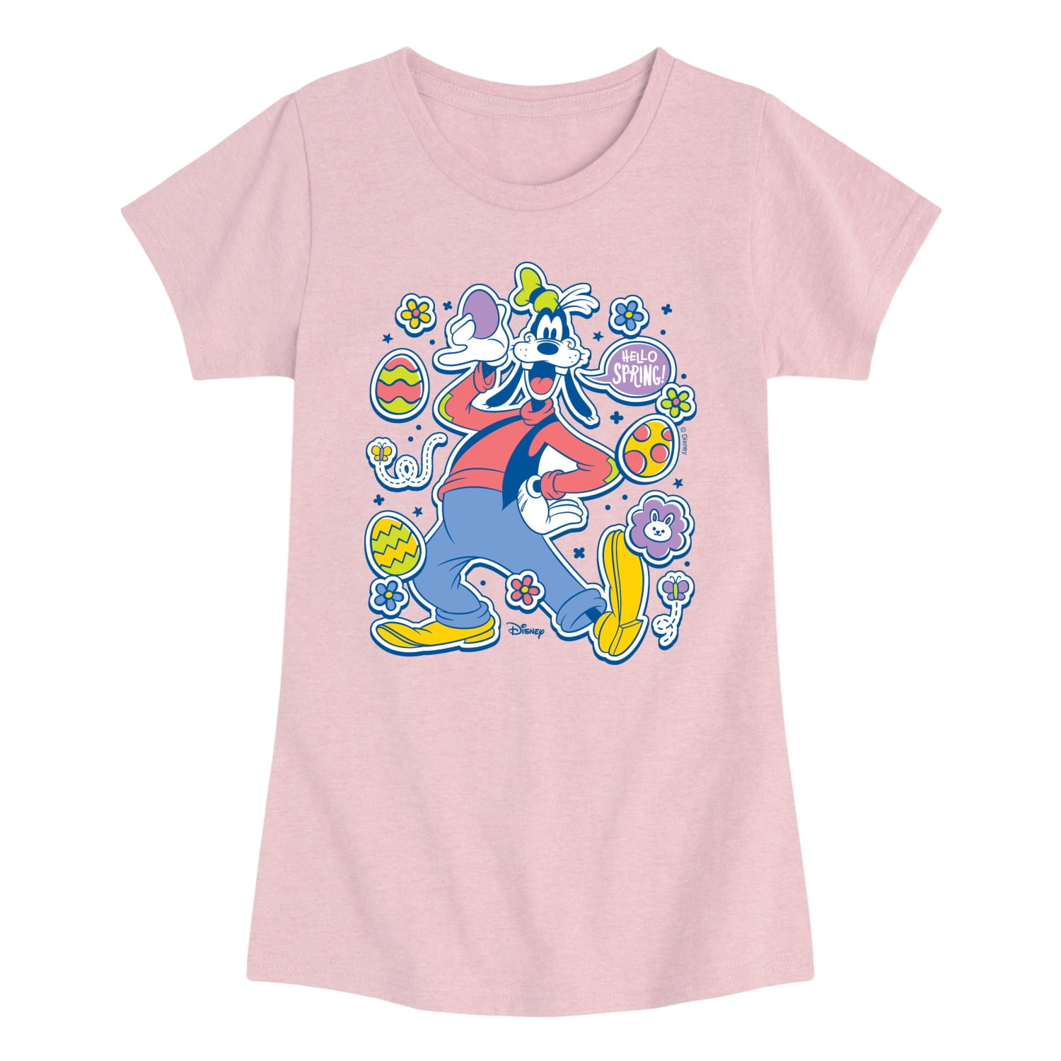 Disney - Easter Stickers - Youth Girls Fitted Short Sleeve T-Shirt ...