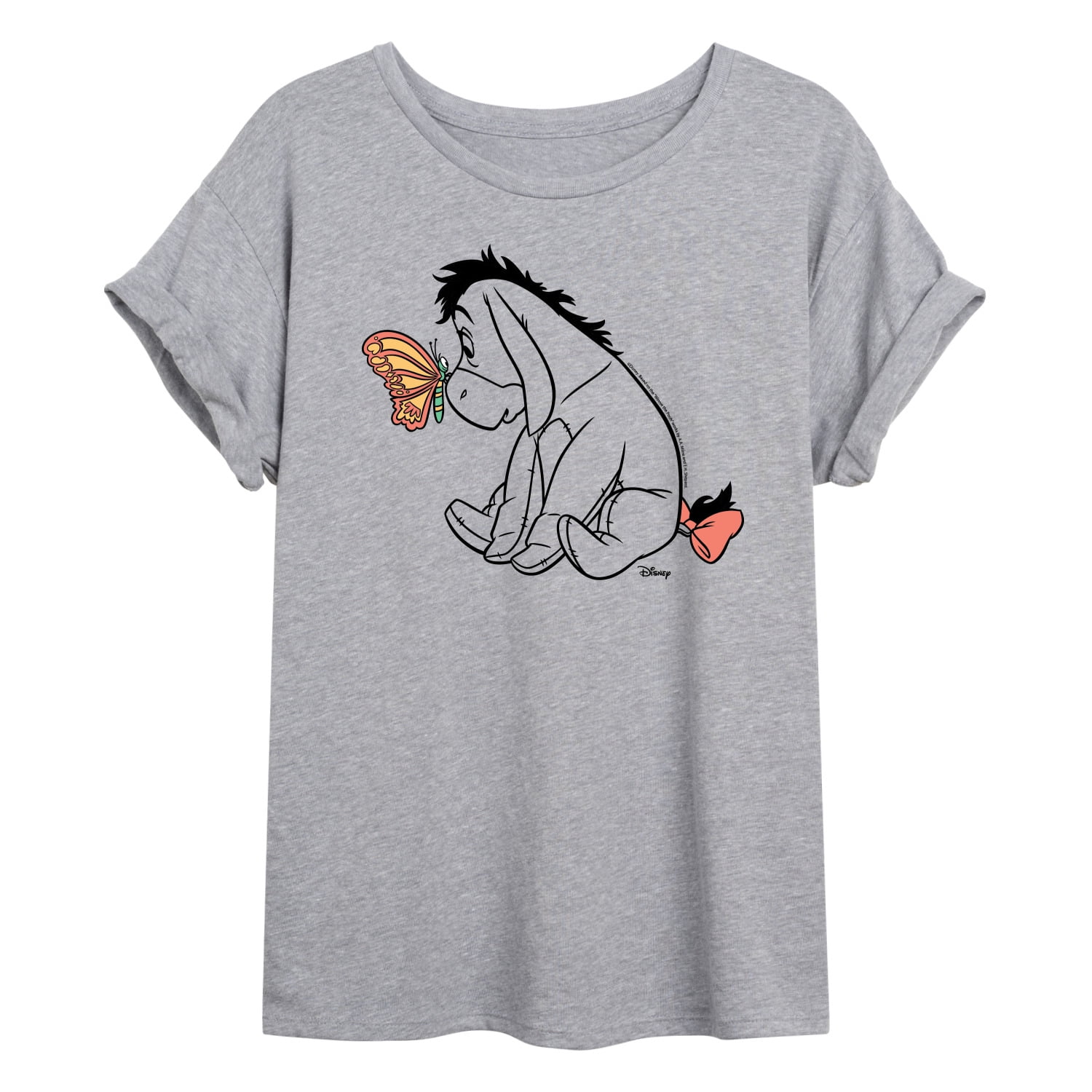 Disney - Eeyore And Butterfly - Juniors Ideal Flowy Muscle T-Shirt ...