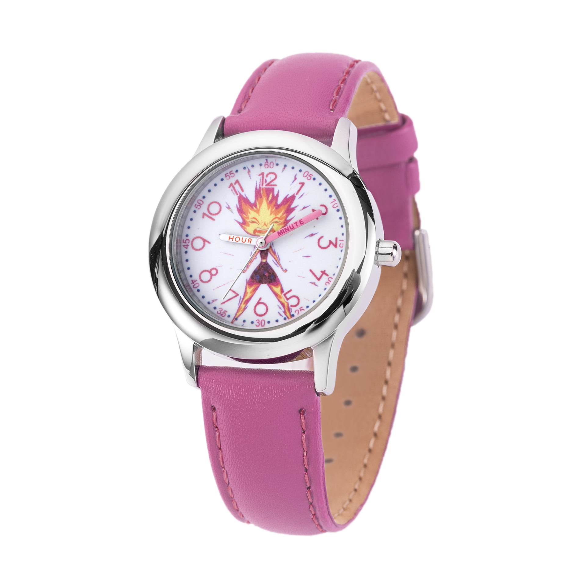 Disney Elemental Movie, Ember Lumen, Girls' Stainless Steel Time ...