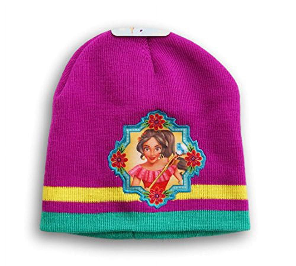 Disney Elena of Avalor Girls Purple & Yellow Stripe Knit Beanie ...