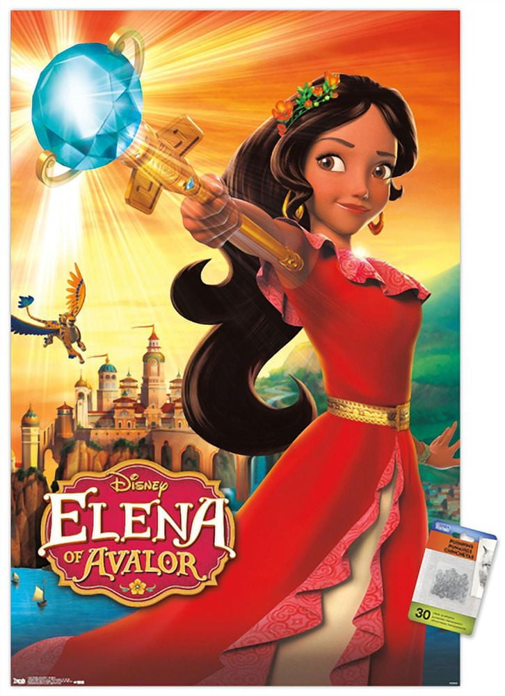 Disney Elena of Avalor - One Sheet Wall Poster with Push Pins, 22.375 ...