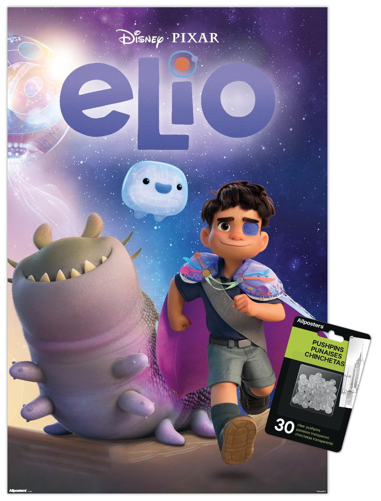Disney Elio (2025) - Friends Wall Poster with Push Pins, 14.725" x 22. ...