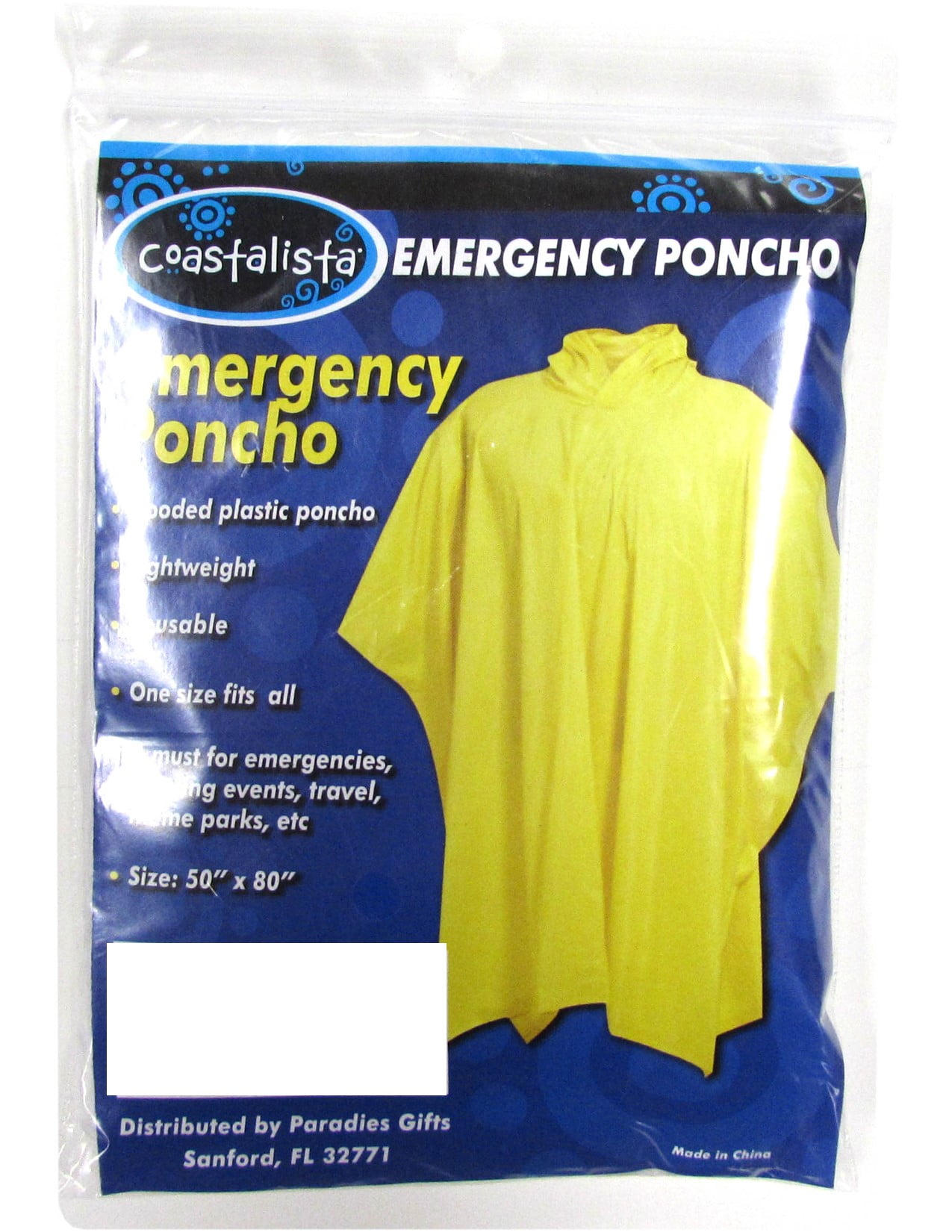 Disney Waterproof Reusable Emergency Poncho Lightweight Compact 50x80 ...