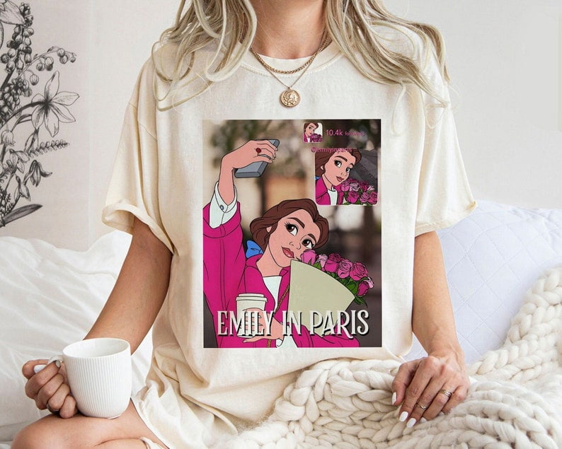 Disney Emily In Paris Shirt, Matching Belle And Emily Shirt, Princess ...