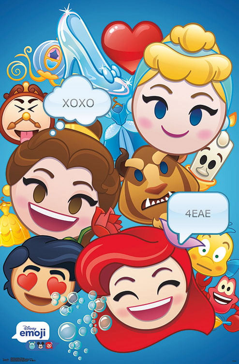 Disney Emoji - Disney Princess Wall Poster, 22.375" x 34" - Walmart.com