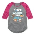 Disney Emoji - Don't Worry Be Emojis - Toddler And Youth Girls Raglan ...
